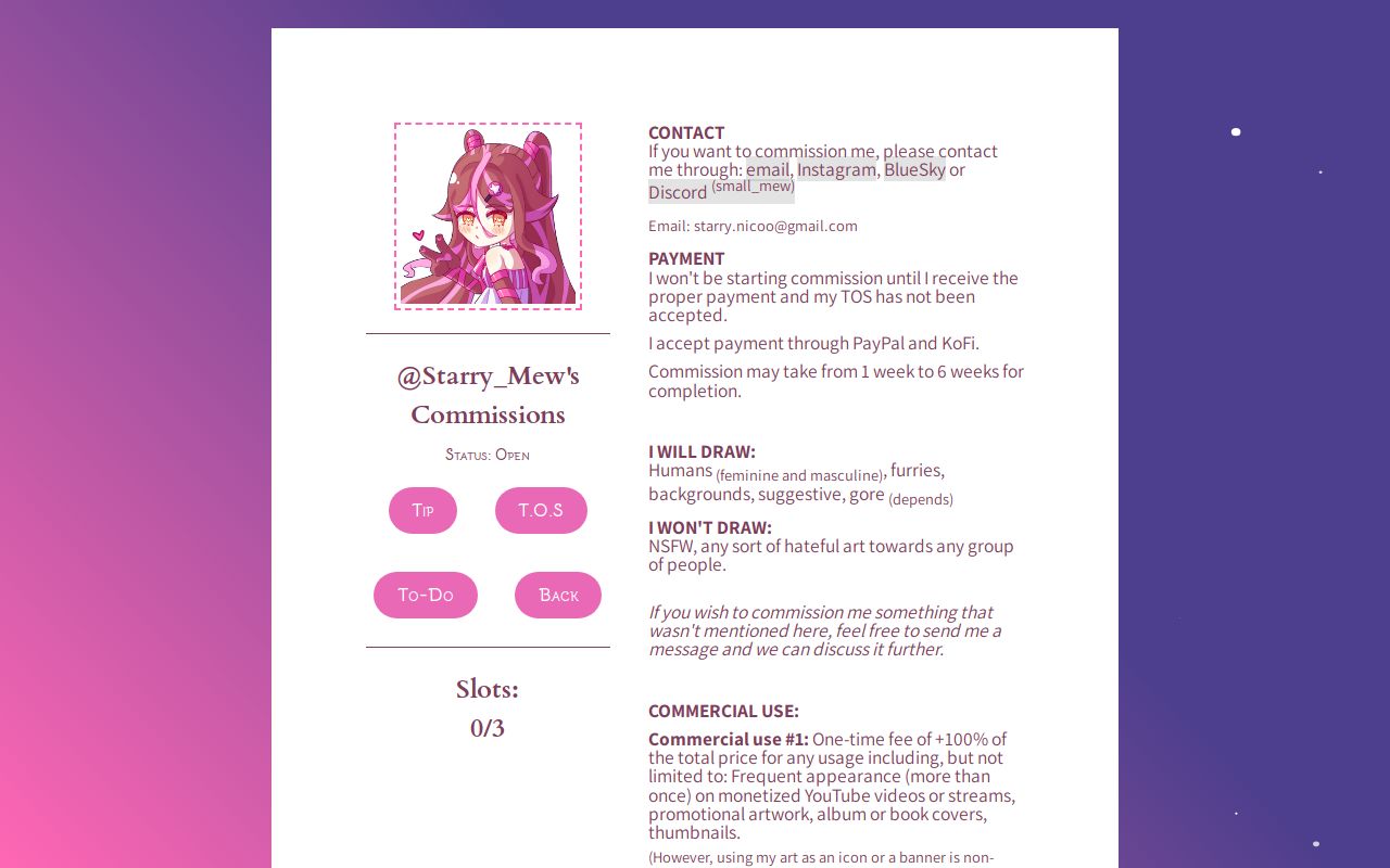 Starry_Mew's Commissions